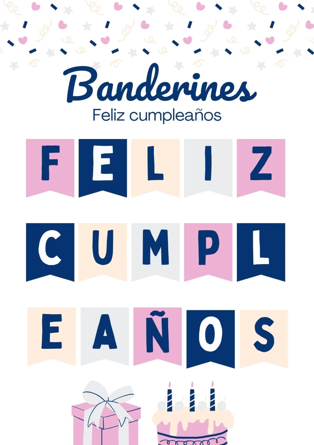 Banderines 'Feliz Cumpleaños' para Imprimir | GASDA